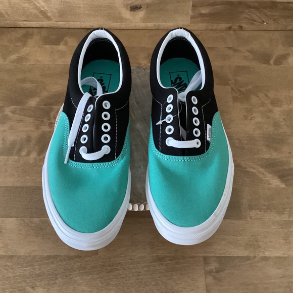 Vans | Shoes | Vans Era Turquoise And Black Skateboard Shoes Unisex ...